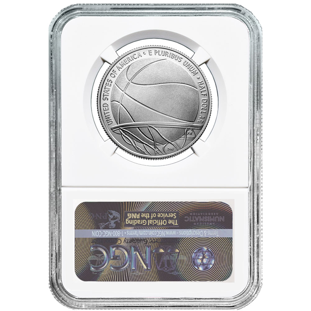 2020-D UNC 50c Basketball Hall of Fame Half Dollar NGC MS70 FDI First ...