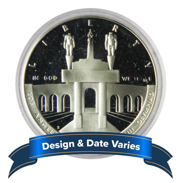 Random Date U.S. $1 Silver Commemorative Proof or UNC Impaired/Milk ...