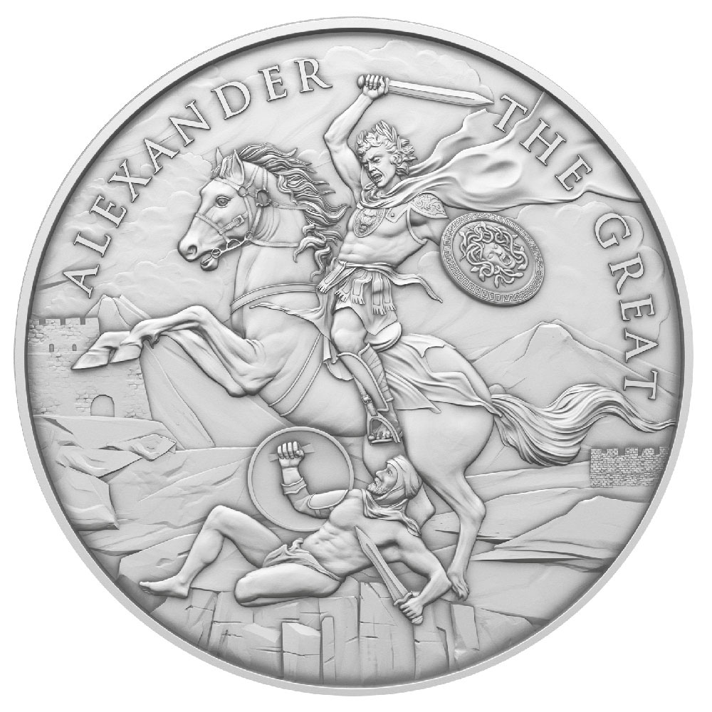 1 oz Alexander the Great Design .999 Fine Silver Round - ModernCoinMart