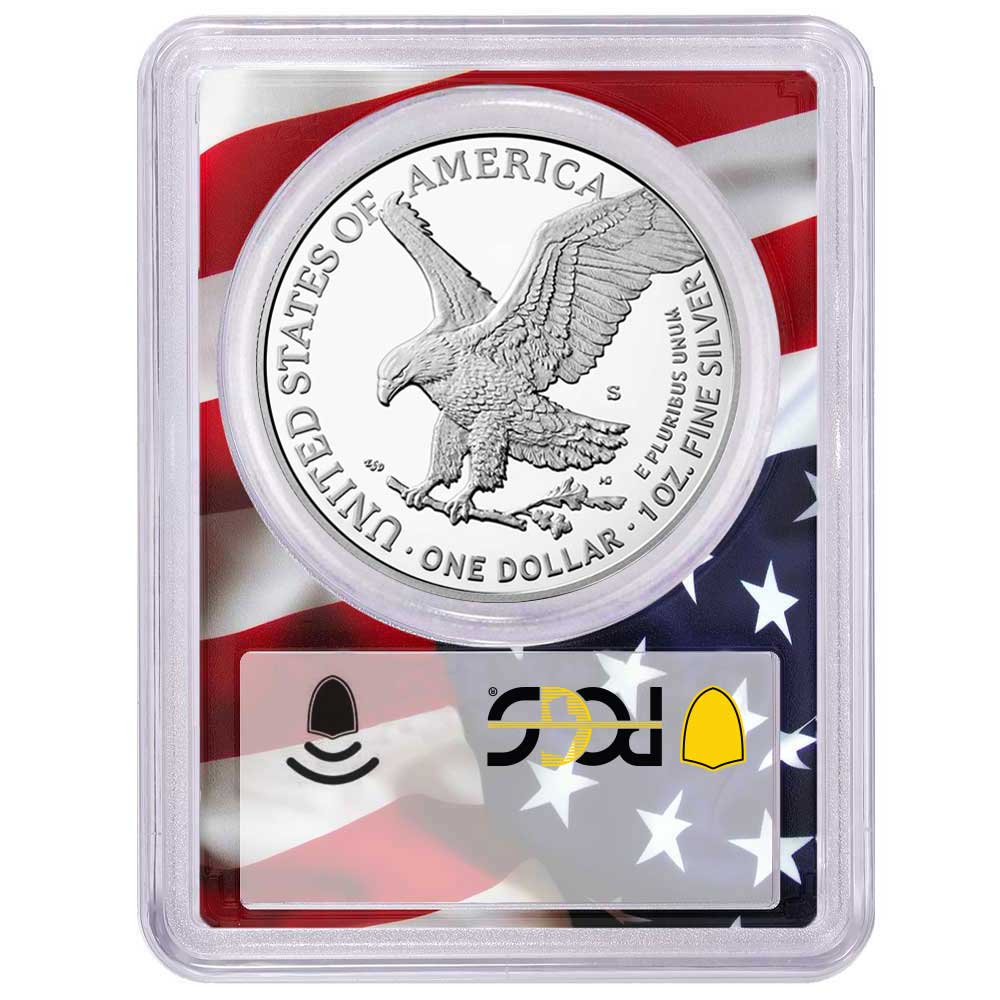 2022-S Proof $1 American Silver Eagle PCGS PR69DCAM FS Trump 45th ...