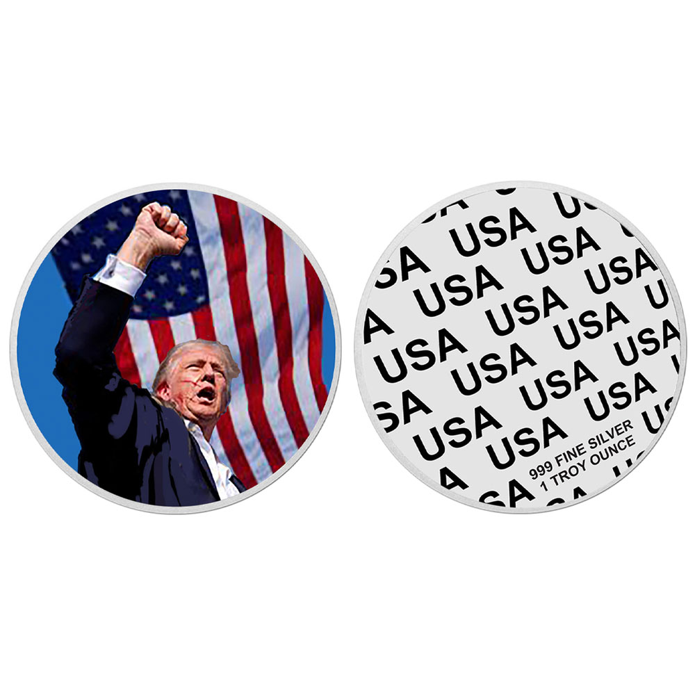 1-oz Sunshine Trump Fight Colorized .999 Fine Silver Round - ModernCoinMart
